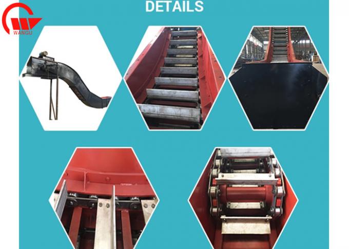 Sawdust Drag Chain Conveyor , Carton Steel / Stainless Steel Slat Chain ...